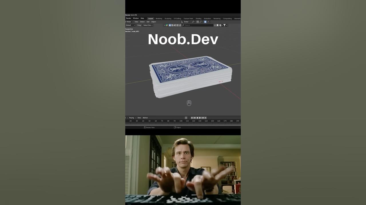 Noob vs Pro gamedev: randomize card stack #blendertutorial #blender #blendercommunity #blender3d ...