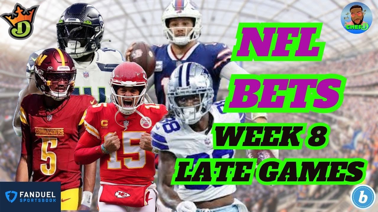 NFL WEEK 8 PREDICTIONS LATE SLATE 4PM GAMES | CHEF D | NFL FREE BETS ...