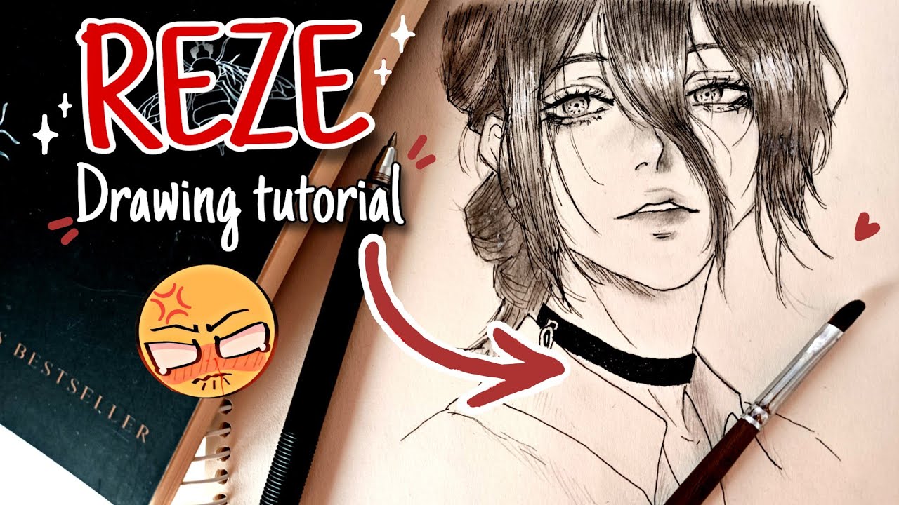How to Draw Reze from Chainsaw Man Anime : Step by Step Tutorial 🏻 🇯🇵 ...