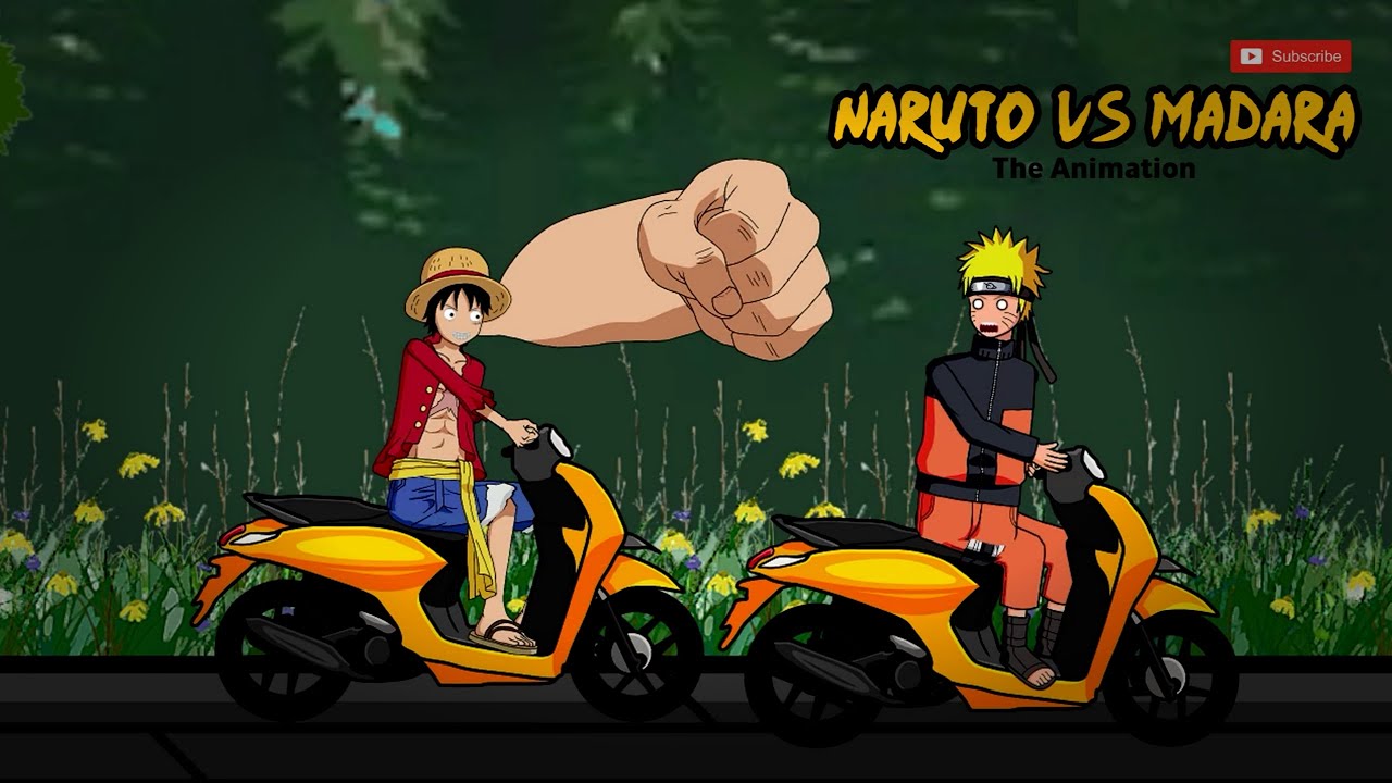 LUFFY vs NARUTO, Motorcycle Racing In The Jungle Who Wins | Naruto vs ...