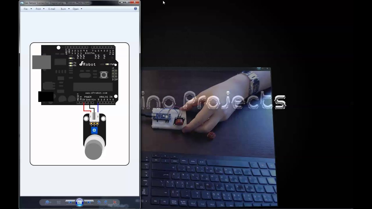 Arduino and Gas Sensor MQ-9B - YouTube