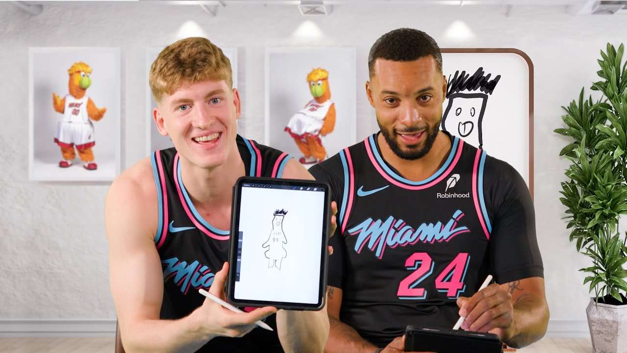 HEAT Art Challenge 🎨 Can They Draw Burnie? - YouTube