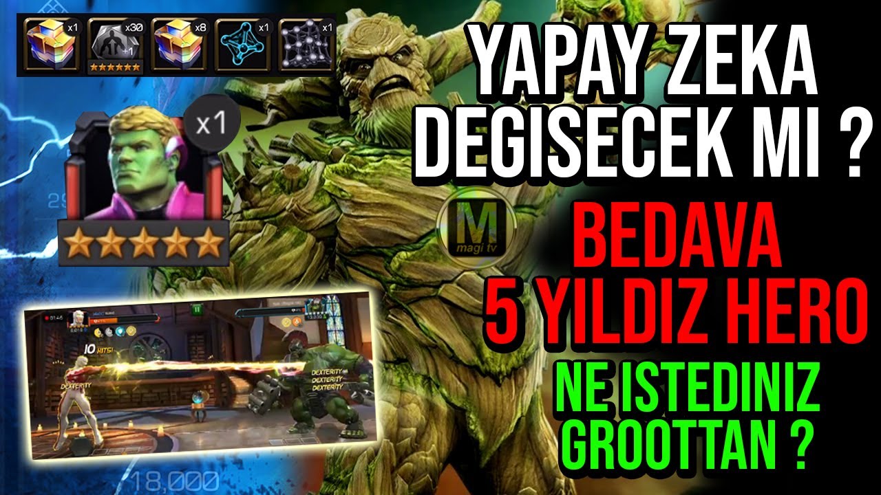 BEDAVA 5 YILDIZ + YAPAY ZEKA + GROOT BUGU + ODIN ANGELA - MAGİ TV MCOC ...