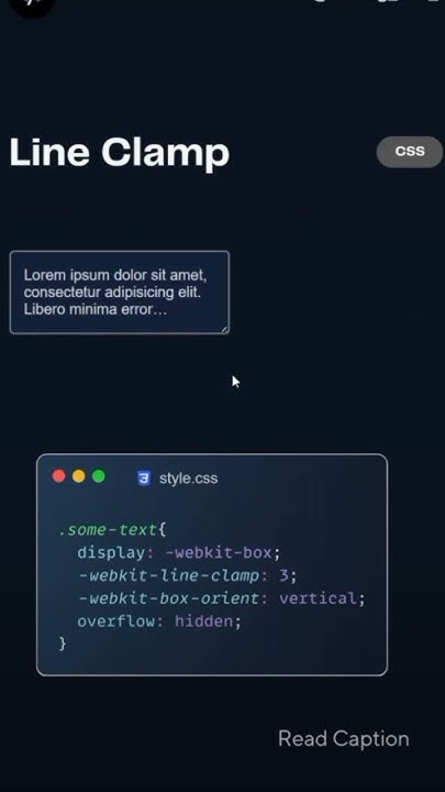 Line Clamp With Css Property 🔥🔥 Coding Webcoding Htmlcssjavascript Smartphone Webcode Youtube