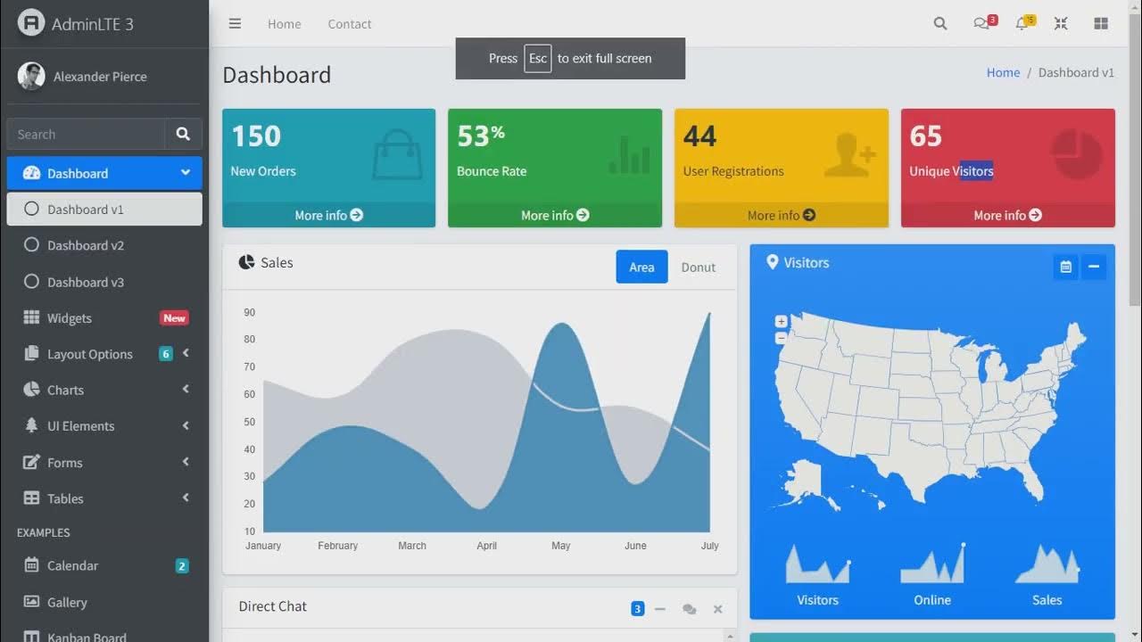 AdminLTE 3 - Admin Dashboard Template.mp4 - YouTube