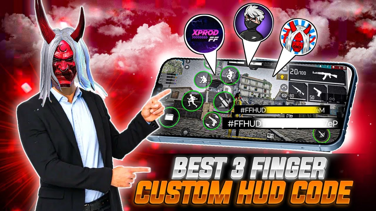 BEST 3 FINGER CUSTOM HUD CODE🌪️⚙️| 3 FINGER FREESTYLE CUSTOM HUD IN ...