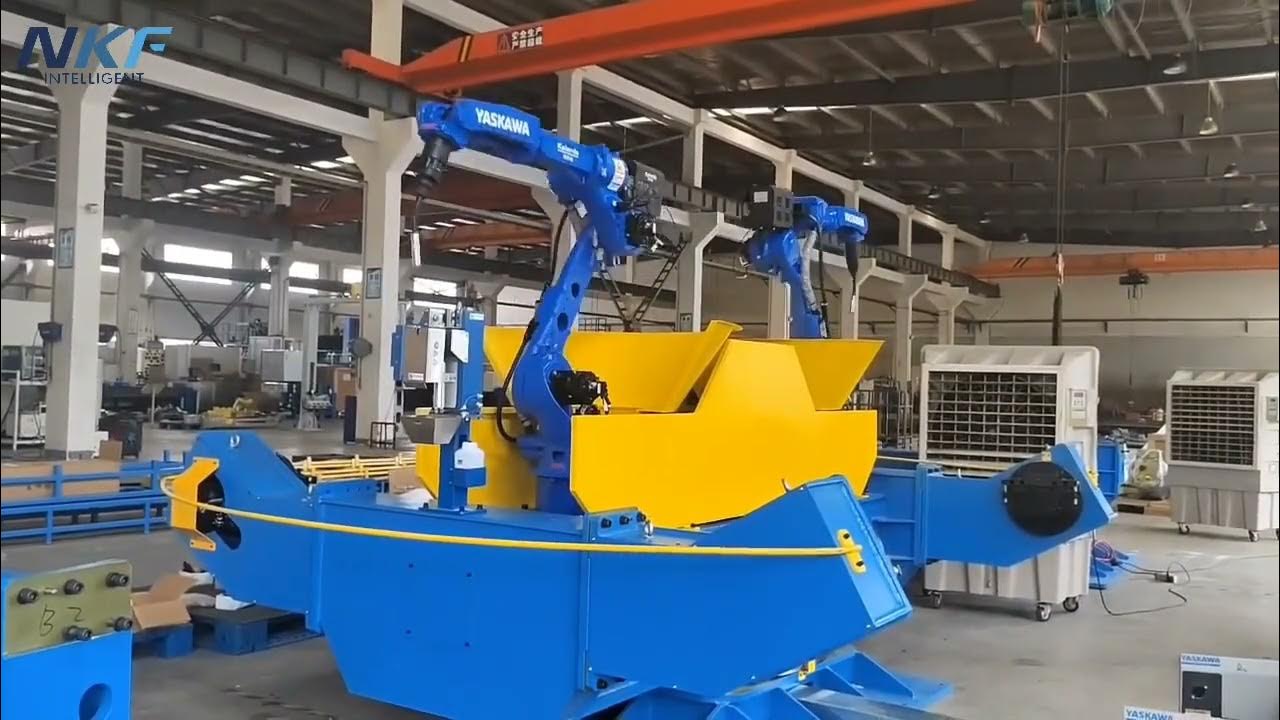 Our designed and produced 800KG payload three-axis positioner. - YouTube