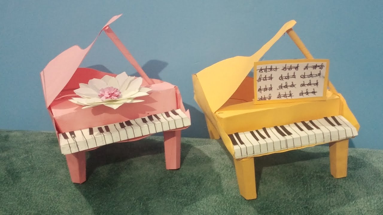 How to make a paper piano 🎹 || easy paper piano || Crazy Craft n ...