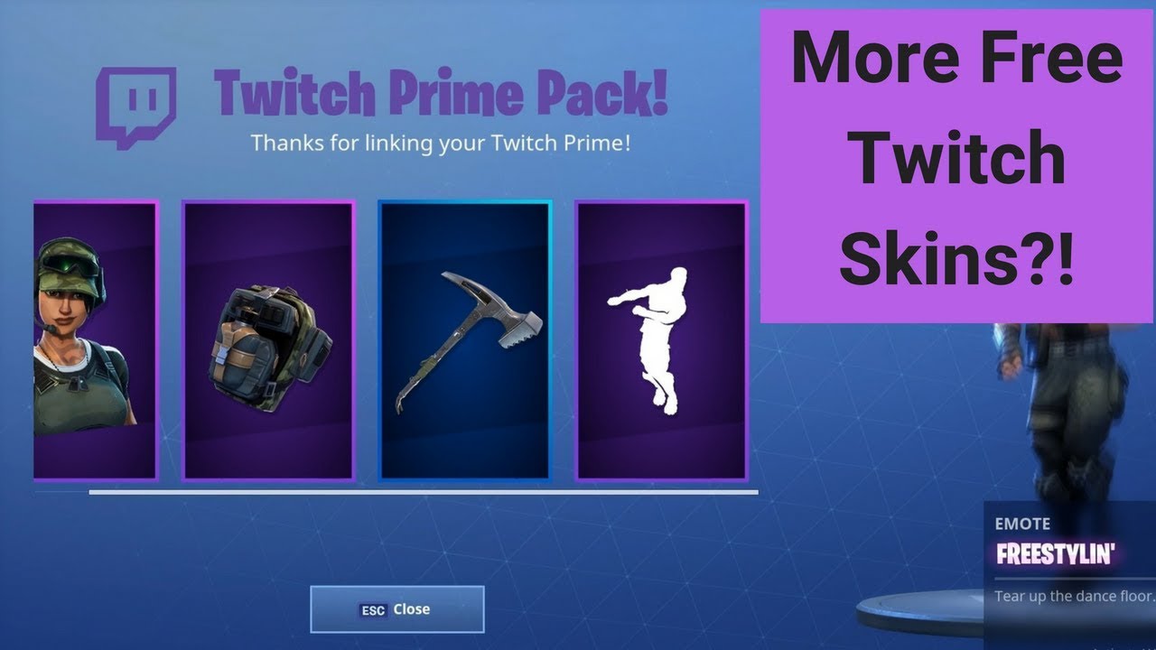 FORTNITE Twitch Prime Pack 2?!?! (More free fortnite skins) Freestylin ...