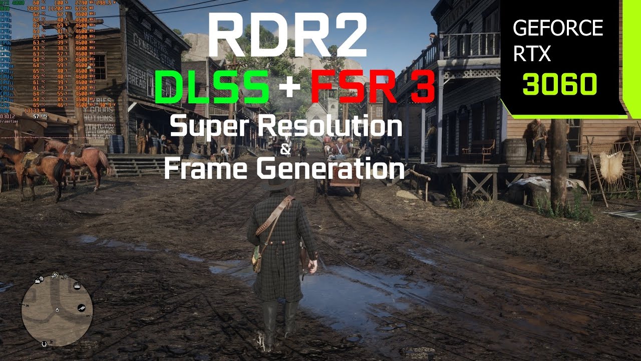 Red Dead Redemption 2 FSR 3 Frame Generation Mod | RTX 3060 1080p ...