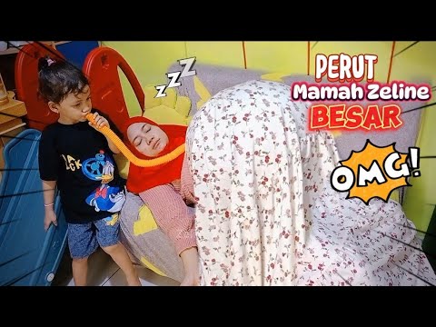 Perut Mamah Zeline jadi besar seperti ibu hamil | Drama parodi lucu | Zeline vlog