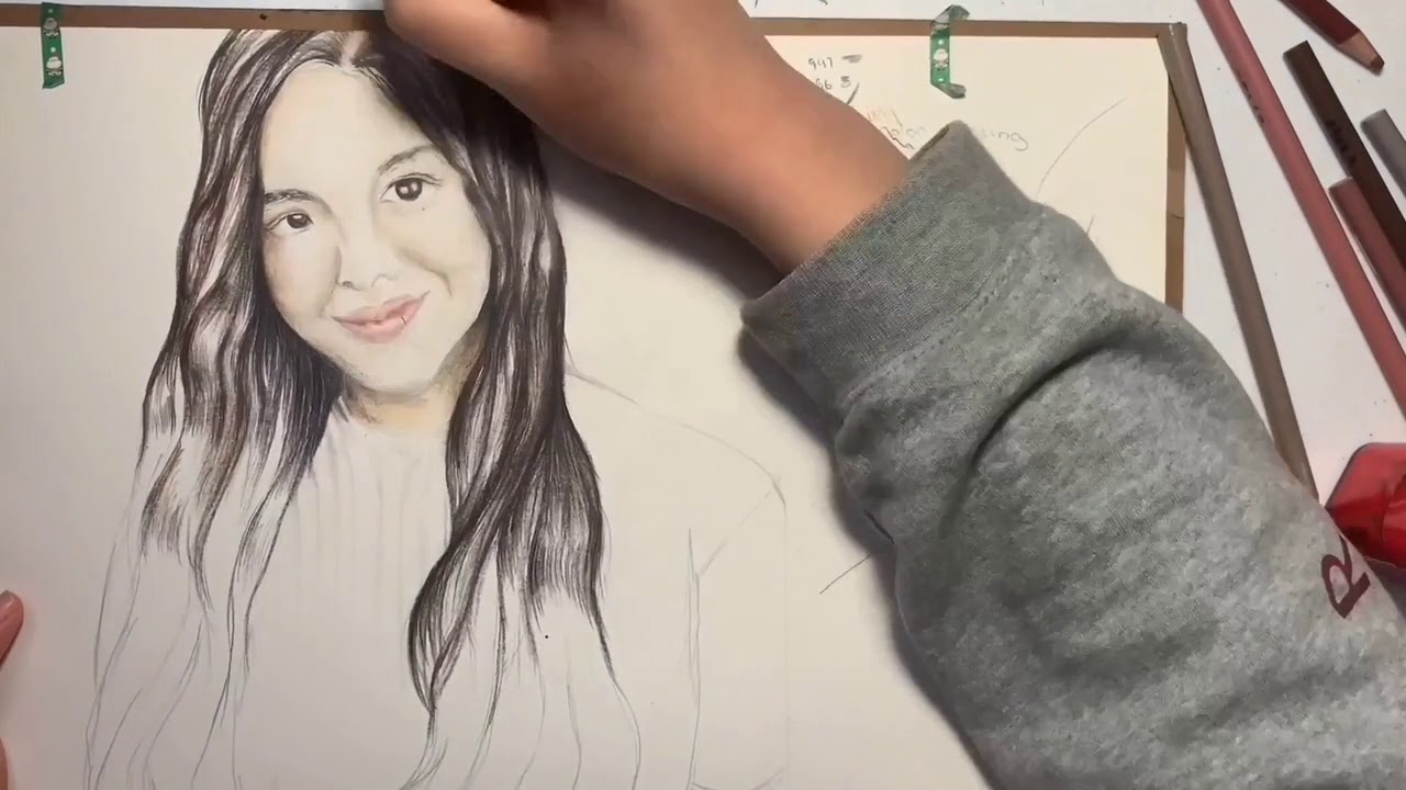 Drawing Olivia Rodrigo | Time-lapse - YouTube