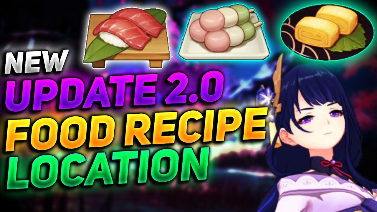 NEW FOOD RECIPE LOCATION IN INAZUMA | Genshin Impact Update V.2.0 - YouTube