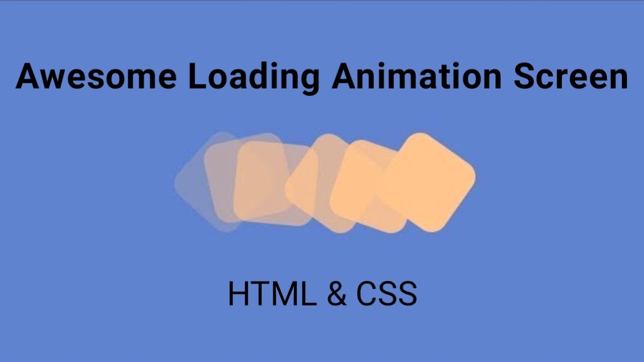 Awesome Loading Animation Screen Using Only Html And Css Coding Css 1978
