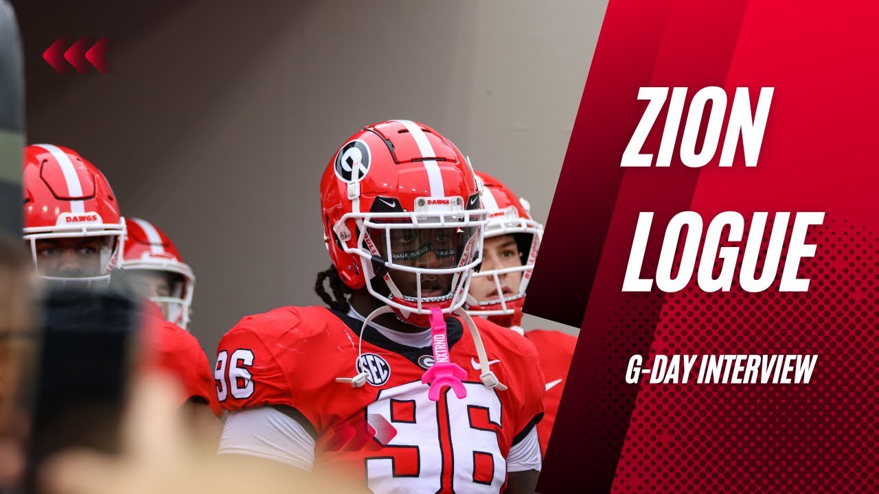 Zion Logue discusses UGA's defensive line after G-Day - YouTube
