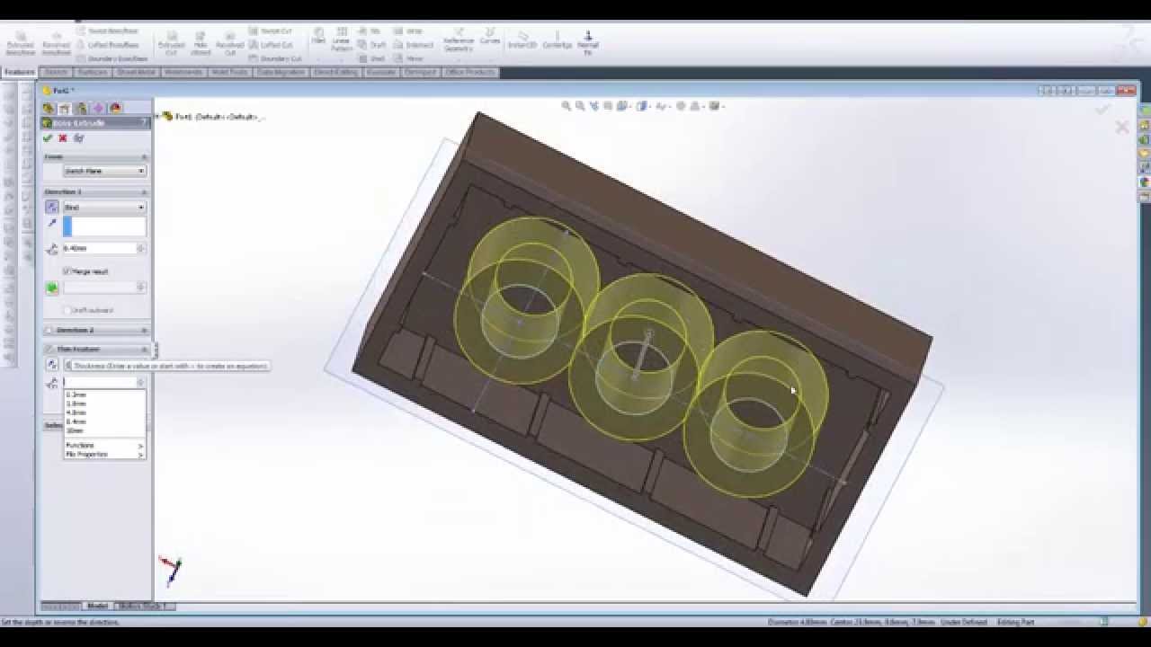 How to draw a custom Lego block with any names in solidworks - YouTube