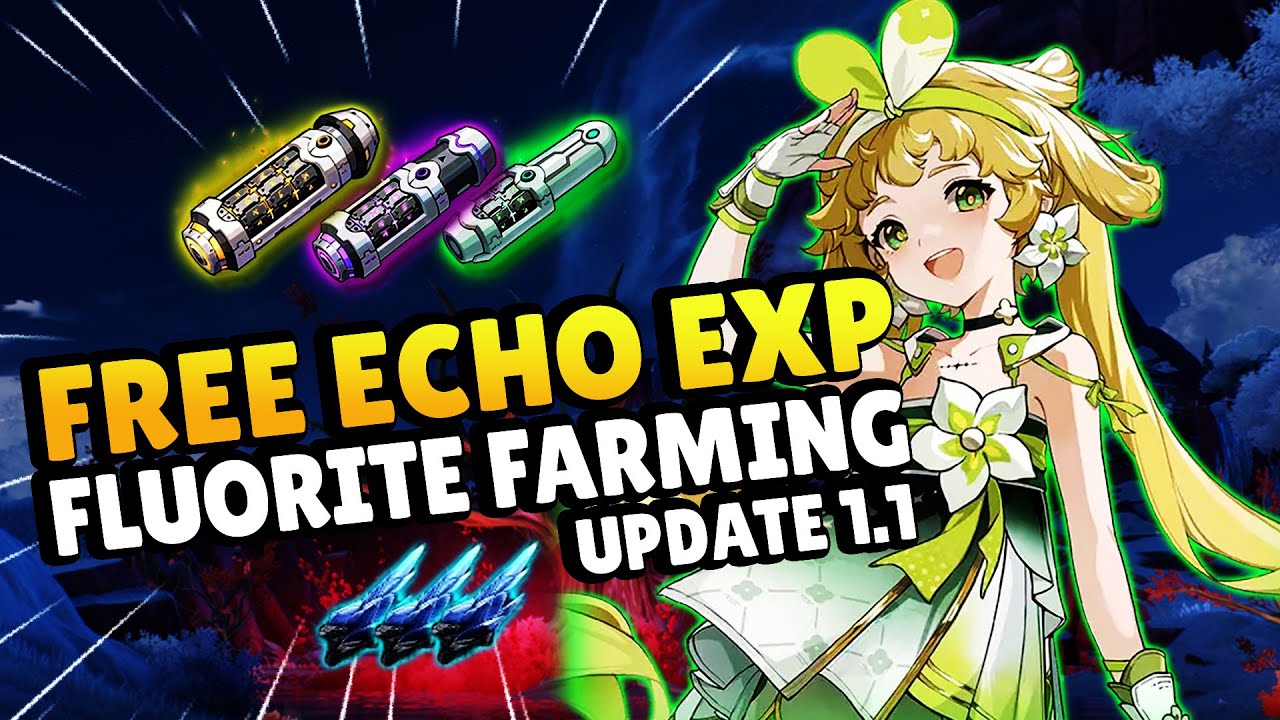 Fluorite Farming Route (Craft free Echo EXP material) WUTHERING WAVES ...