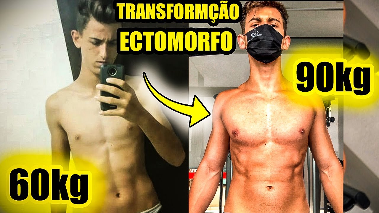 EVOLUÇÃO ECTOMORFO 60KG PARA 90KG NATURAL! | MOTIVAÇÃO ACADEMIA | LEONE ...