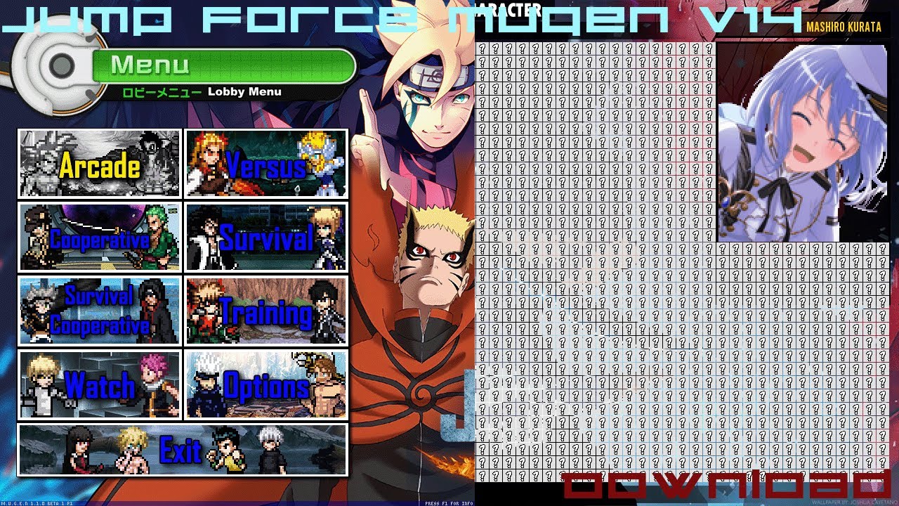 แจกรีวิว Jump Force Mugen V14 Screenpack (OpenGL)By Dark Night M.U.G.E ...