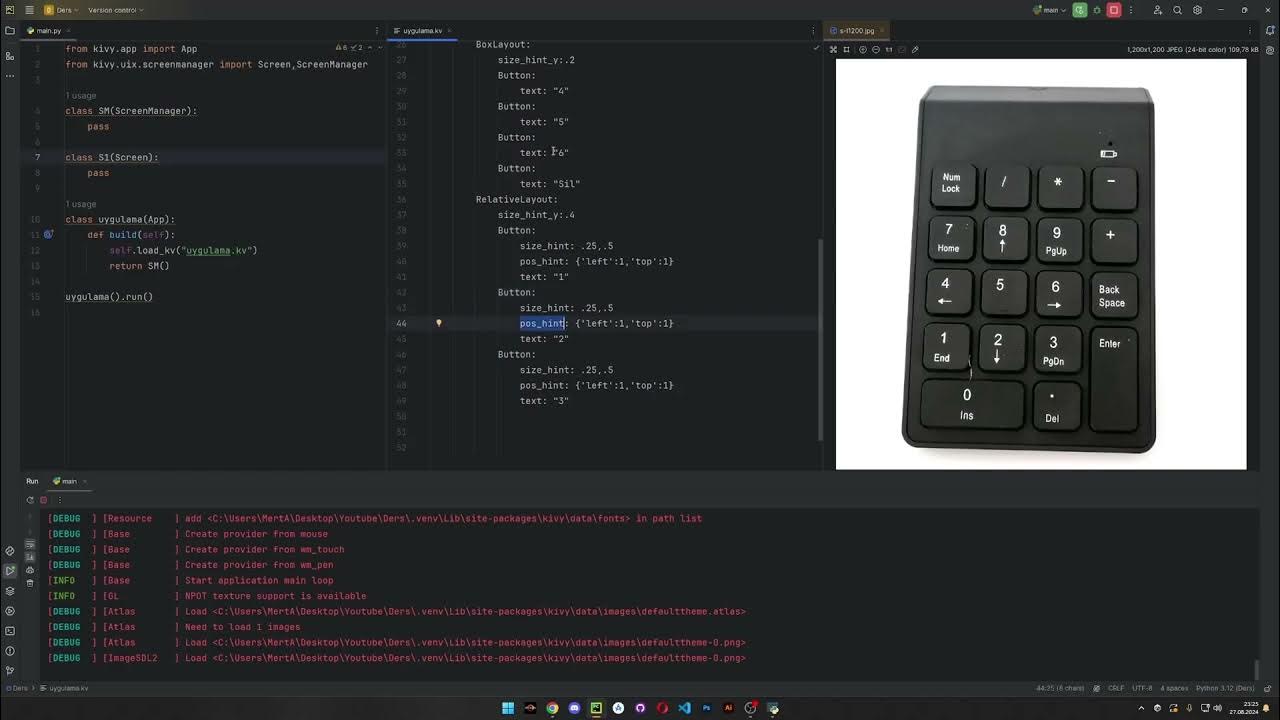 Kivy Öğreniyorum #5 - Örnek Uygulama 1/2 FrontEnd [Hesap Makinesi] - YouTube