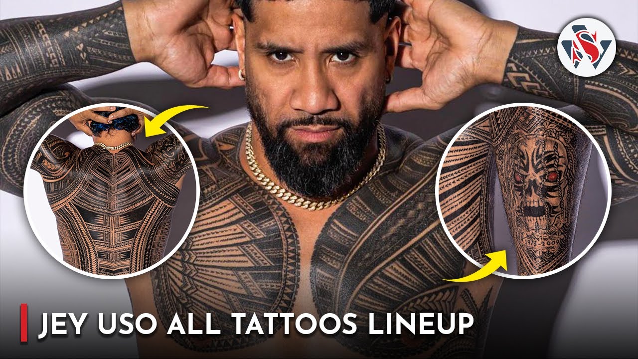 Wwe Jey Uso's Every Tattoo Coverup | Jey Uso All Tattoos Lineup | Wwe Tattooed - YouTube