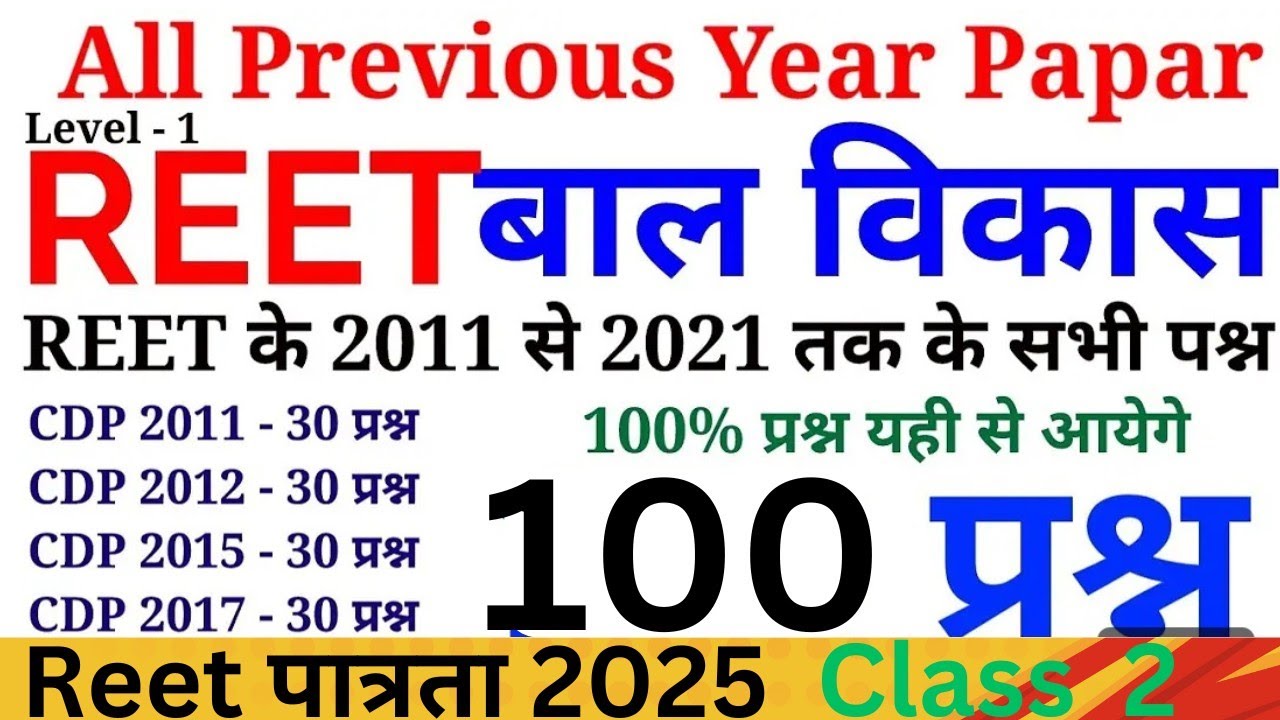 Reet Model Paper 2024/25|| मनोविज्ञान _1 महत्वपूर्ण प्रश्र||Reet ...