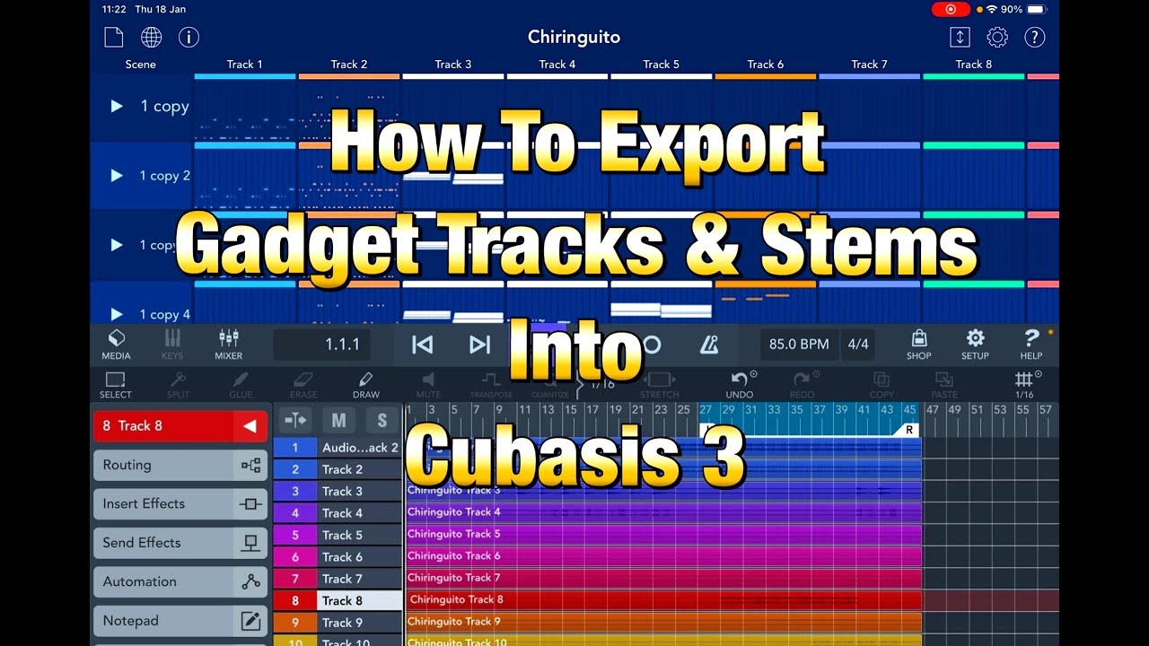 Korg Gadget 3 How To Export Track Stems Into Cubasis 3 Tutorial For Korg Gadget 3 How To Export Track Stems Into Cubasis 3 Tutorial For