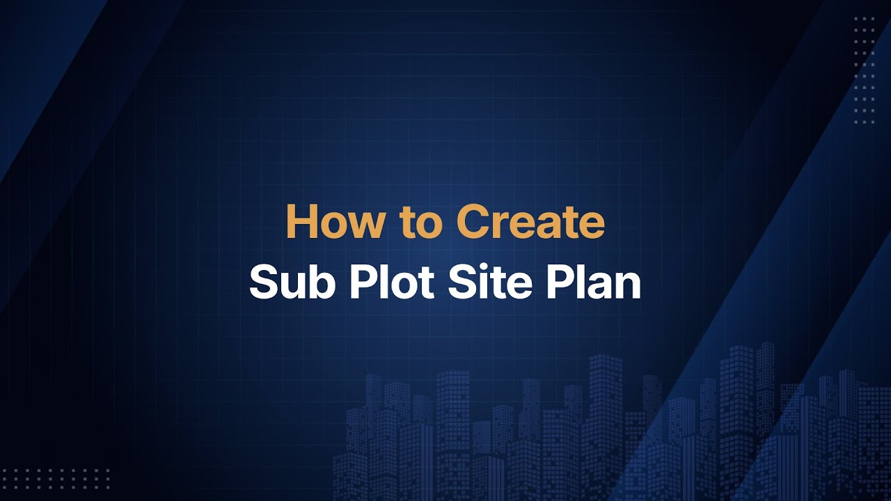 How to Create Sub Plot Site Plan | BuildNow Plugin - YouTube