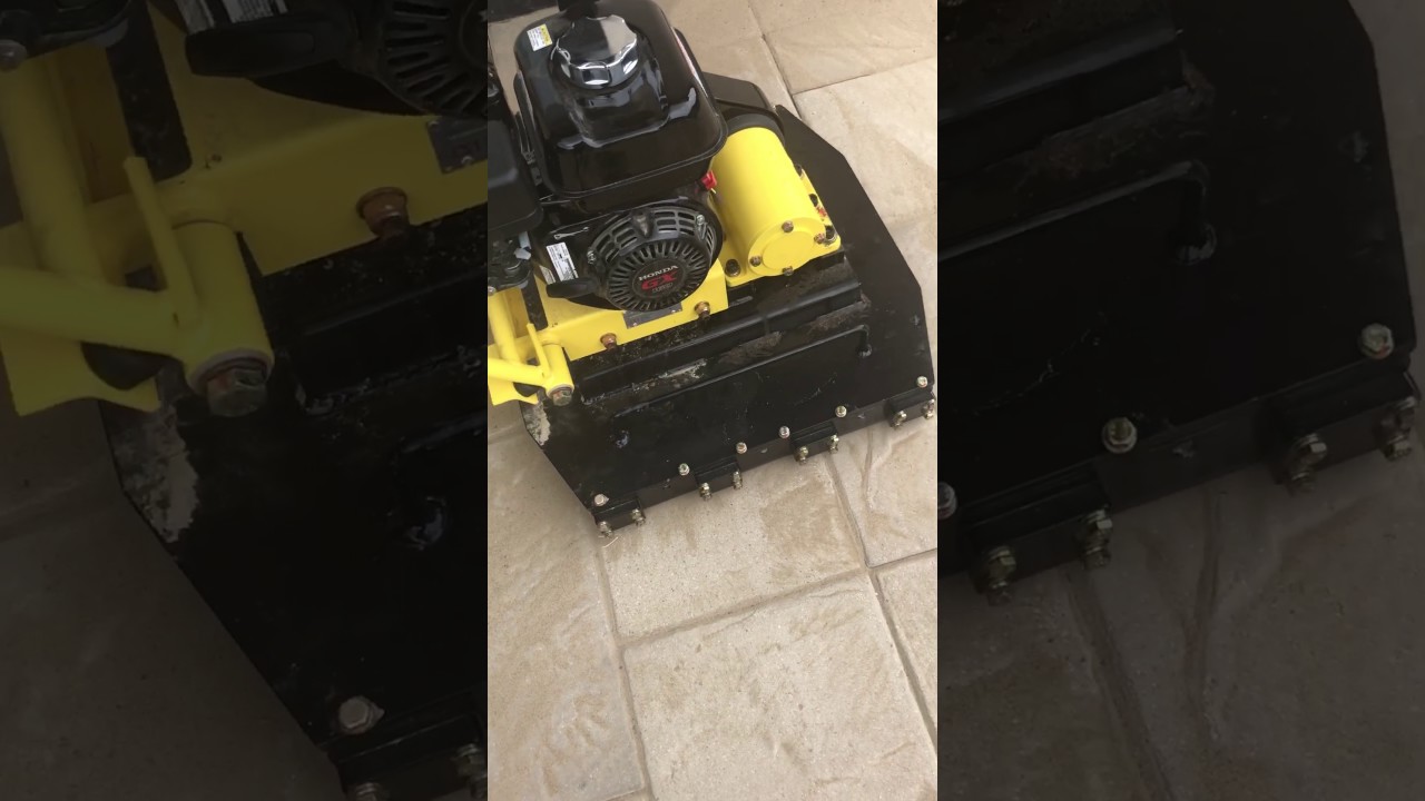 Paver Roller Compactor goes viral in the world of Hardscape! - YouTube