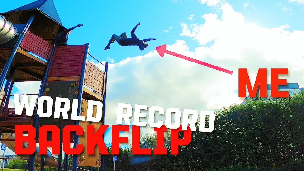 Worlds highest backflip drop (worldrecord) - YouTube