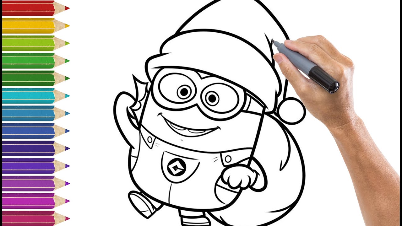 How To Draw Christmas Minion - - YouTube