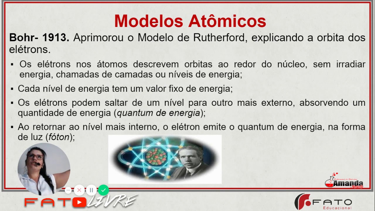 Aula 10 - Química - Frente A - Modelos Atômicos - Rutherford e Bohr ...