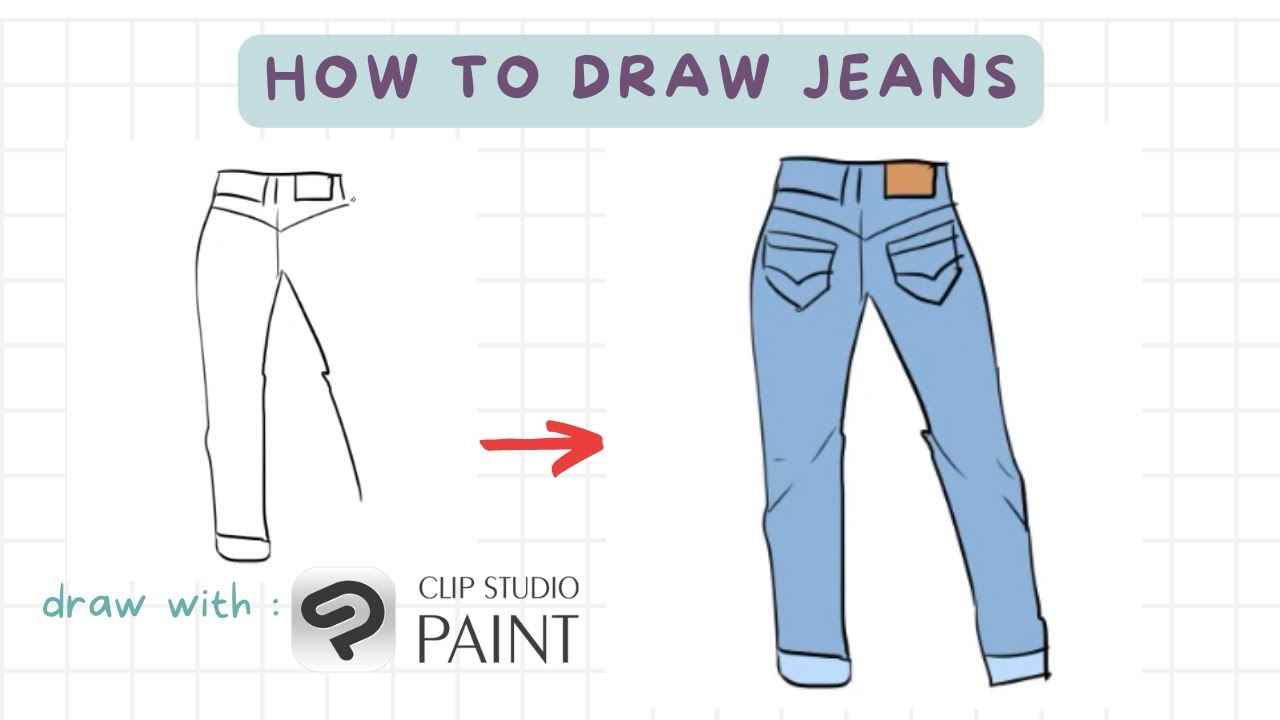 How to draw Jeans using app on a Computer / Laptop. - YouTube