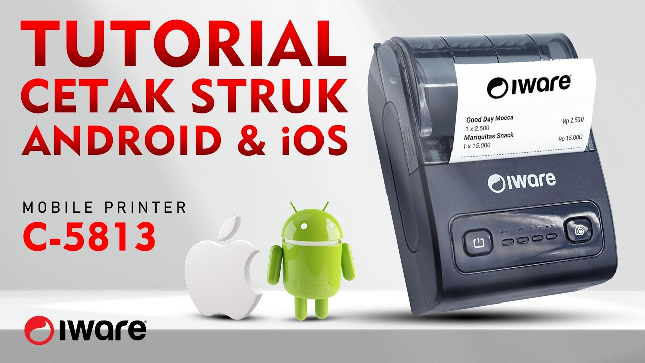 Langkah-Langkah Pakai Mobile Printer C-5813 di Perangkat Android dan iOS - YouTube