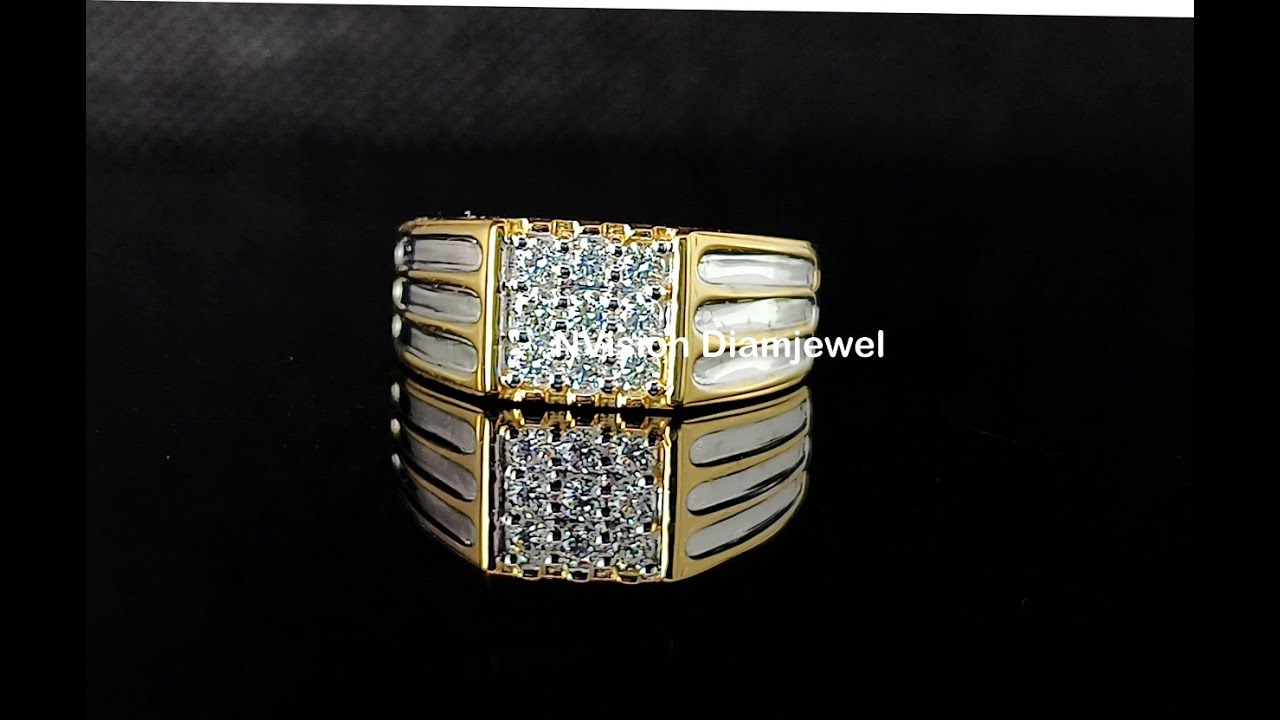 Modern Man's Natural Belgium Cut Diamond Ring - YouTube