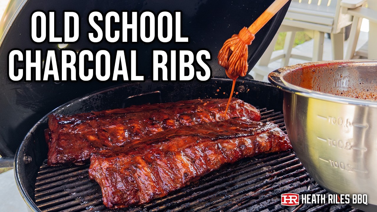 Old School Charcoal Grilled Ribs with a Beer Mop Sauce | Heath Riles ...