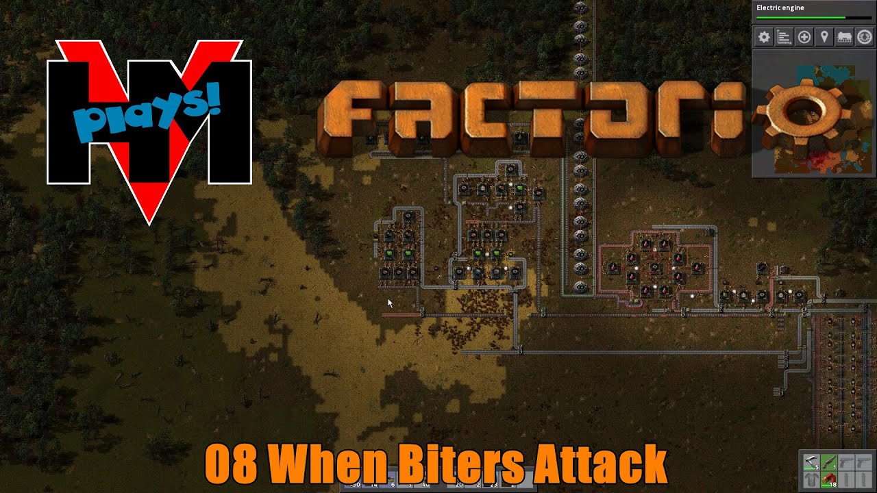 HMV Plays Factorio - 08: When Biters Attack - YouTube