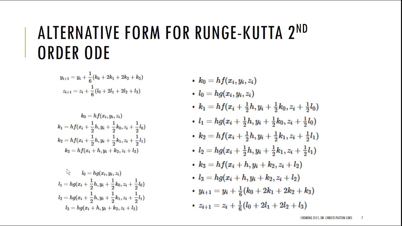 12 Second Order ODE by RungeKutta - YouTube
