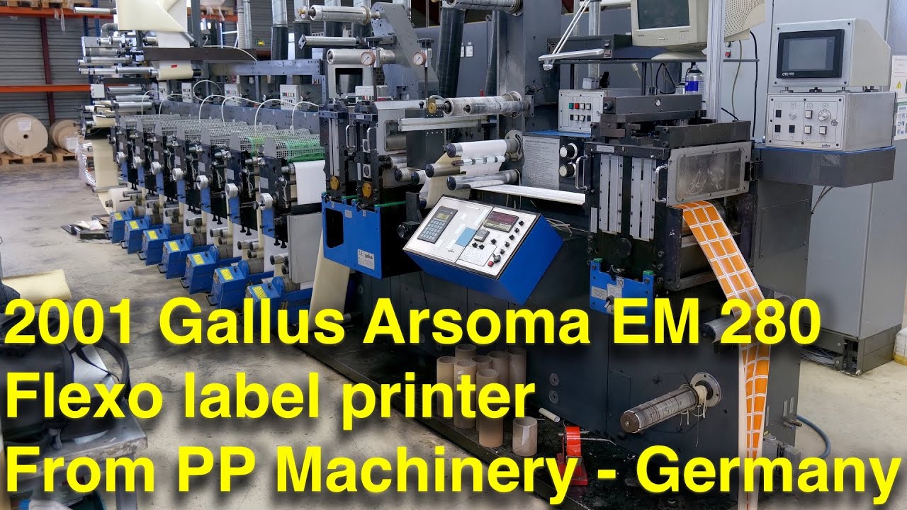 2001 GALLUS ARSOMA EM 280 CHILLED ROLLERS FROM PP MACHINERY GERMANY ...