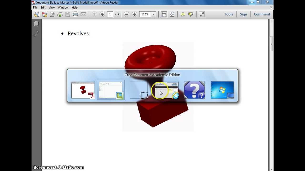 Creo Tutorial #2: Simple Revolve - YouTube