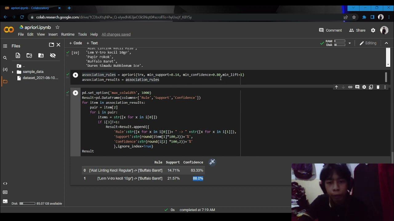 Algoritma Apriori Menggunakan Python Youtube