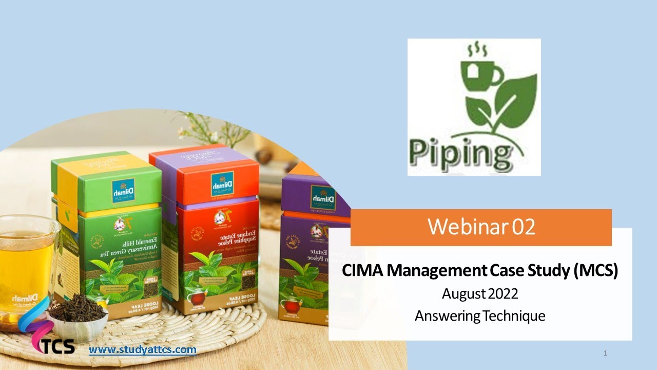 CIMA MCS August 2022 Piping - Webinar 02: Answering Technique - YouTube