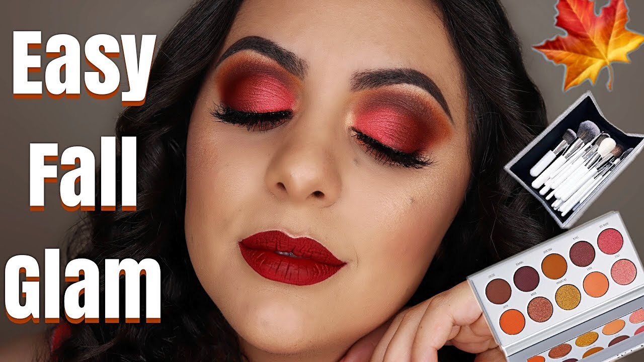 EASY DARK AND VAMPY FALL MAKEUP TUTORIAL | JaclynHill X Morphe Ring the Alarm Palette + Brush ...