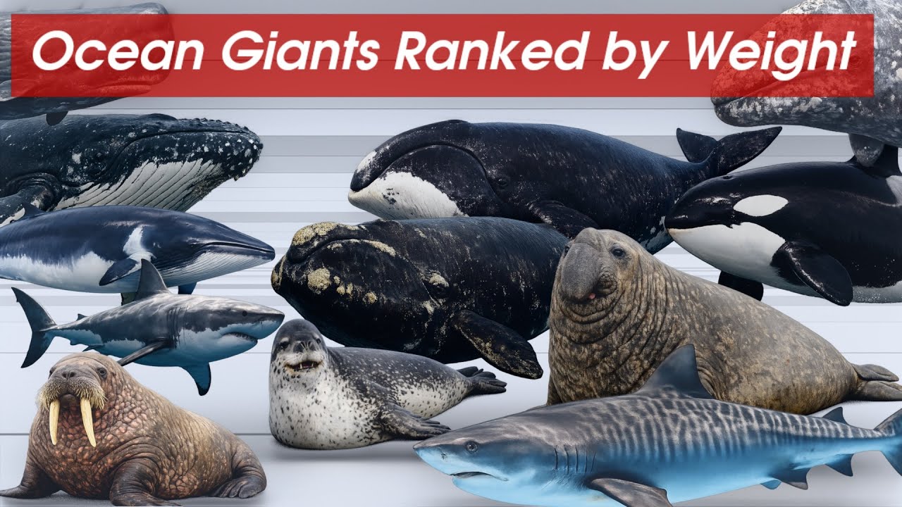 Ocean Giants Ranked by Weight - YouTube