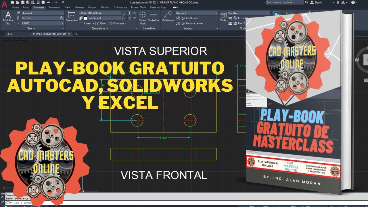 Play-Book MASTERCLASS AutoCAD, EXCEL, SolidWorks (DESDE CERO) - YouTube
