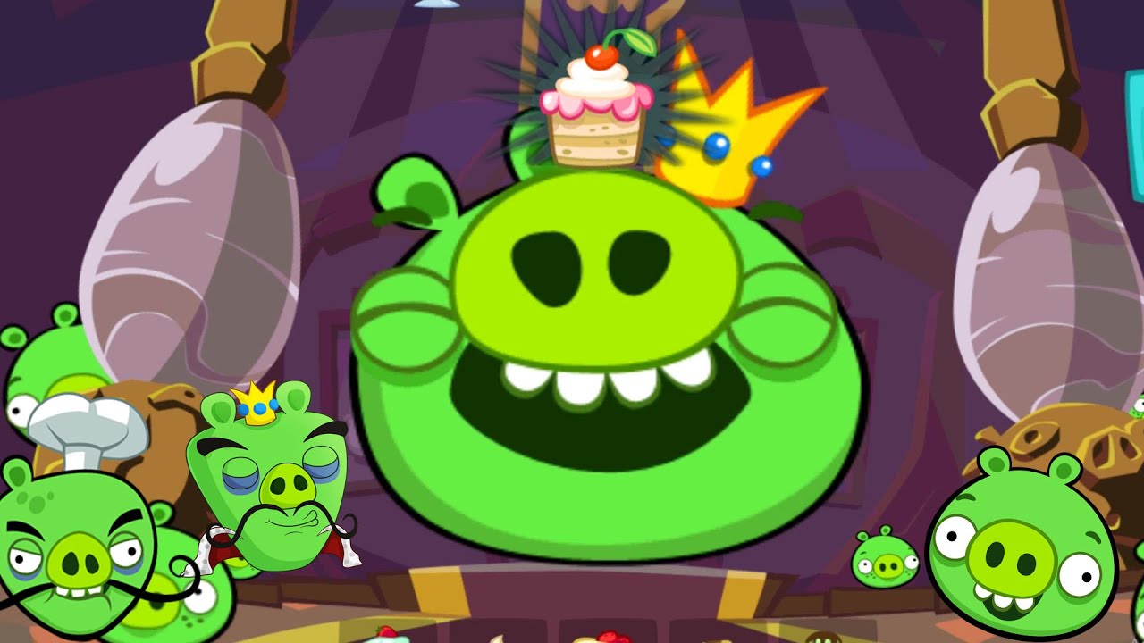 Bad Piggies - FEEDING KING PIG MOMENTS WITH ALL CAKES! - YouTube