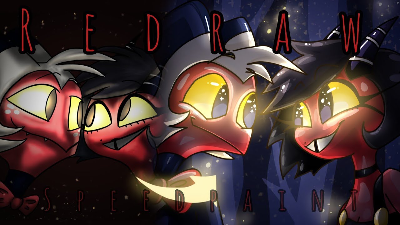 [REDRAW] Lovely Night - Helluva Boss FANART SPEEDPAINT - YouTube