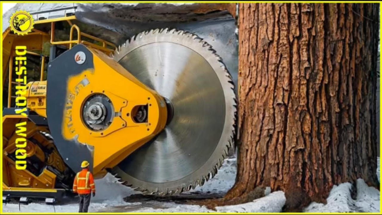 Extreme Dangerous Fastest Big Chainsaw Cutting Tree Machines ...