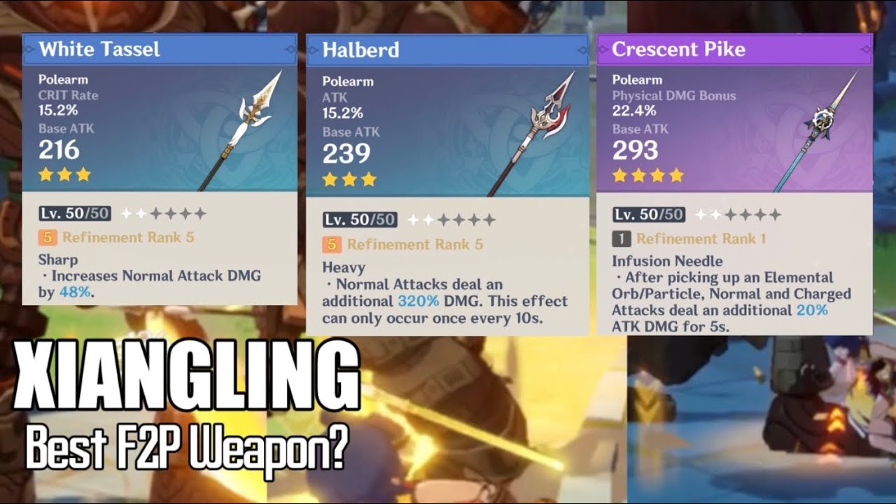 GENSHIN IMPACT: Best F2P Polearm for DPS Xiangling? - YouTube