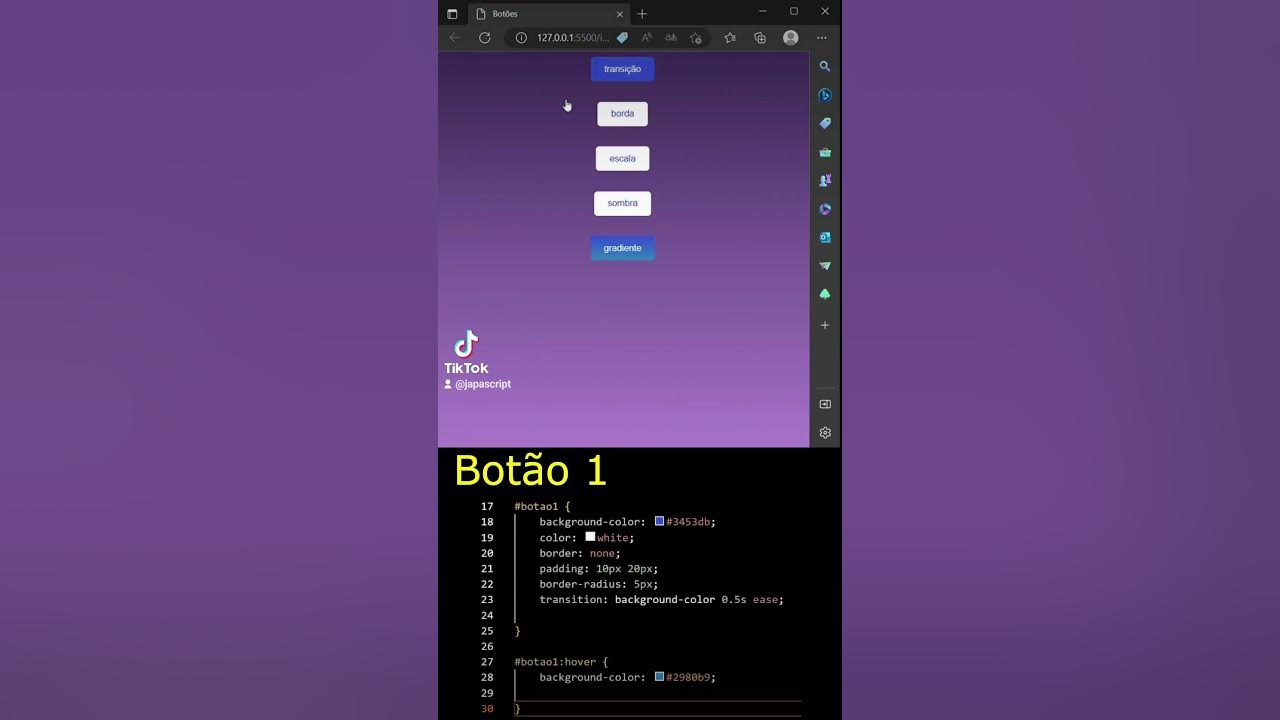 Animações em botões CSS e HTML - YouTube